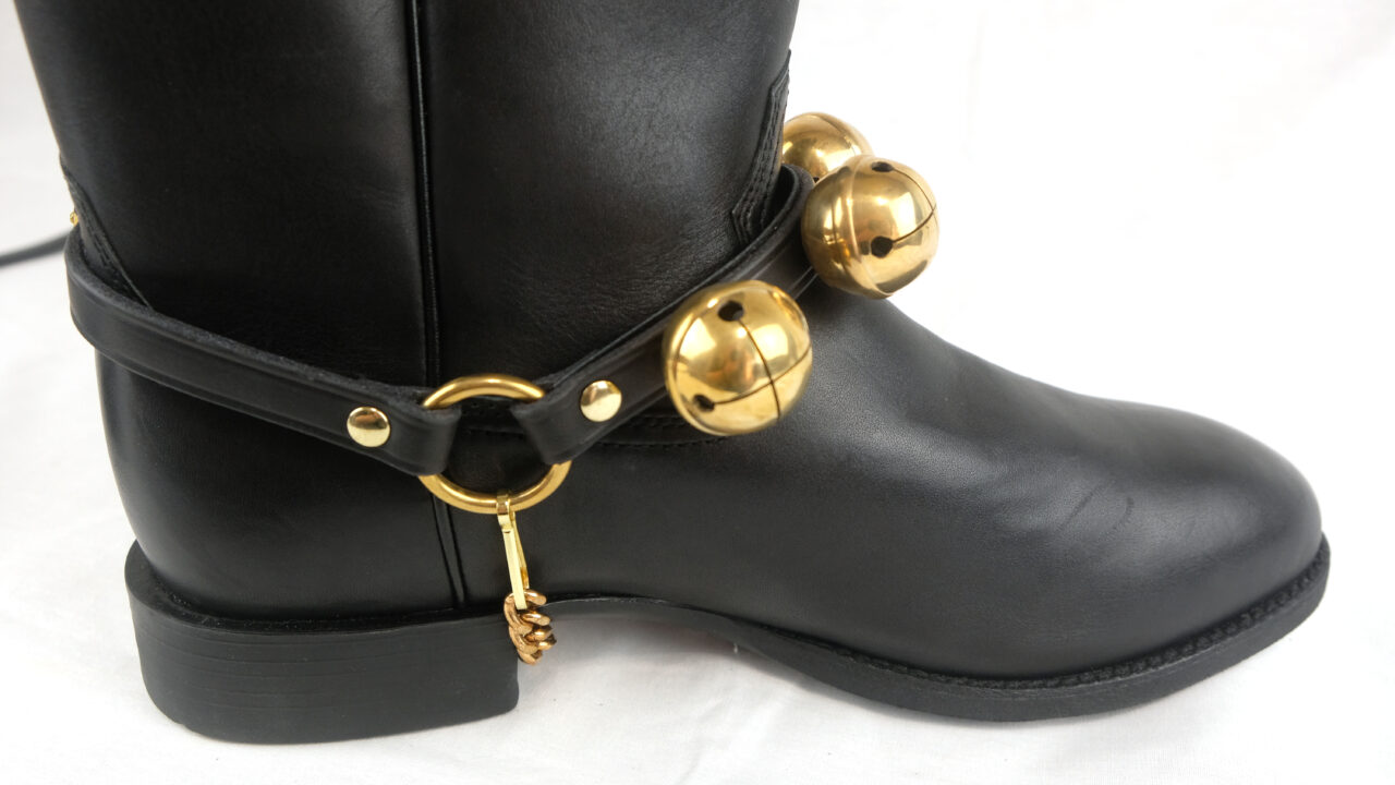 Solid Brass Leather Boot Bells In Brown, Black Or Red Made By Amish ...