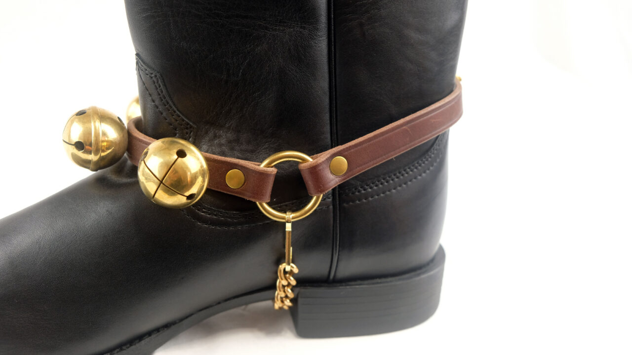 Solid Brass Leather Boot Bells In Brown, Black Or Red Made By Amish ...