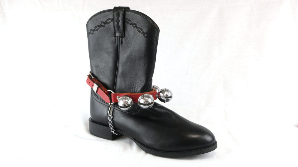 Boot Bells With Cast Nickel Plated Brass Sleigh Bells And Red, Brown Or ...